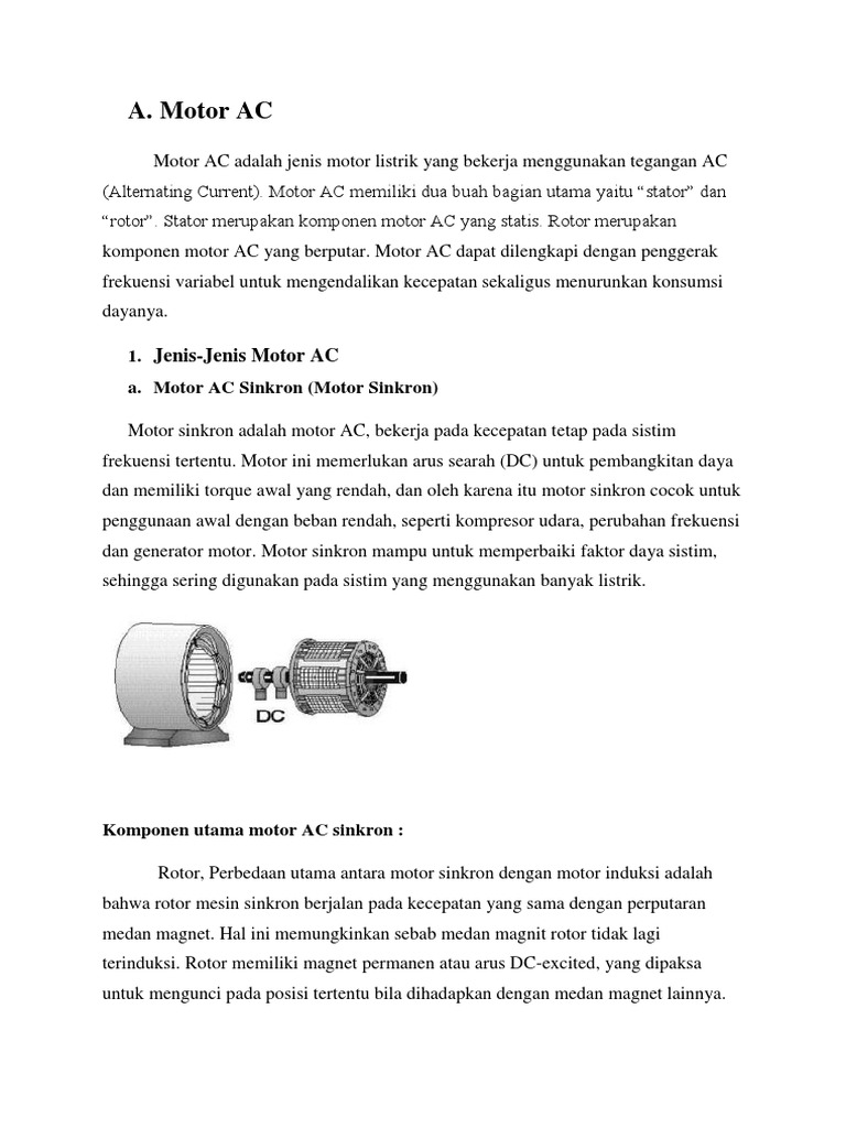 JENIS MOTOR AC DAN DC | PDF
