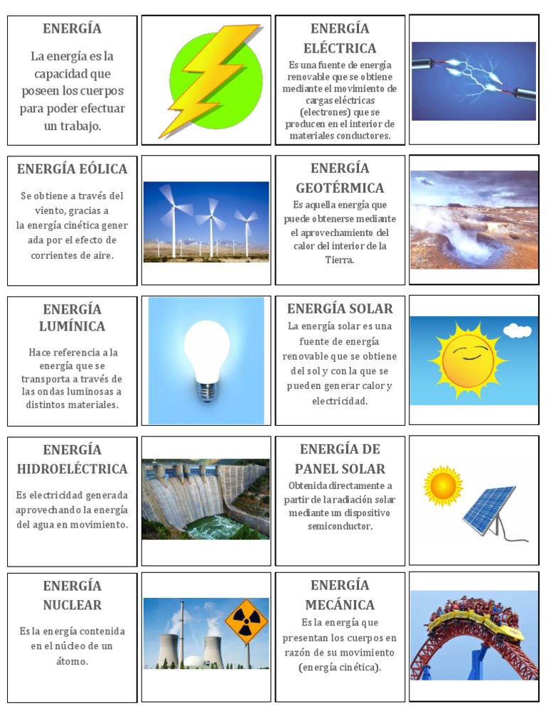 Material (Energía) 6° Primaria | PDF