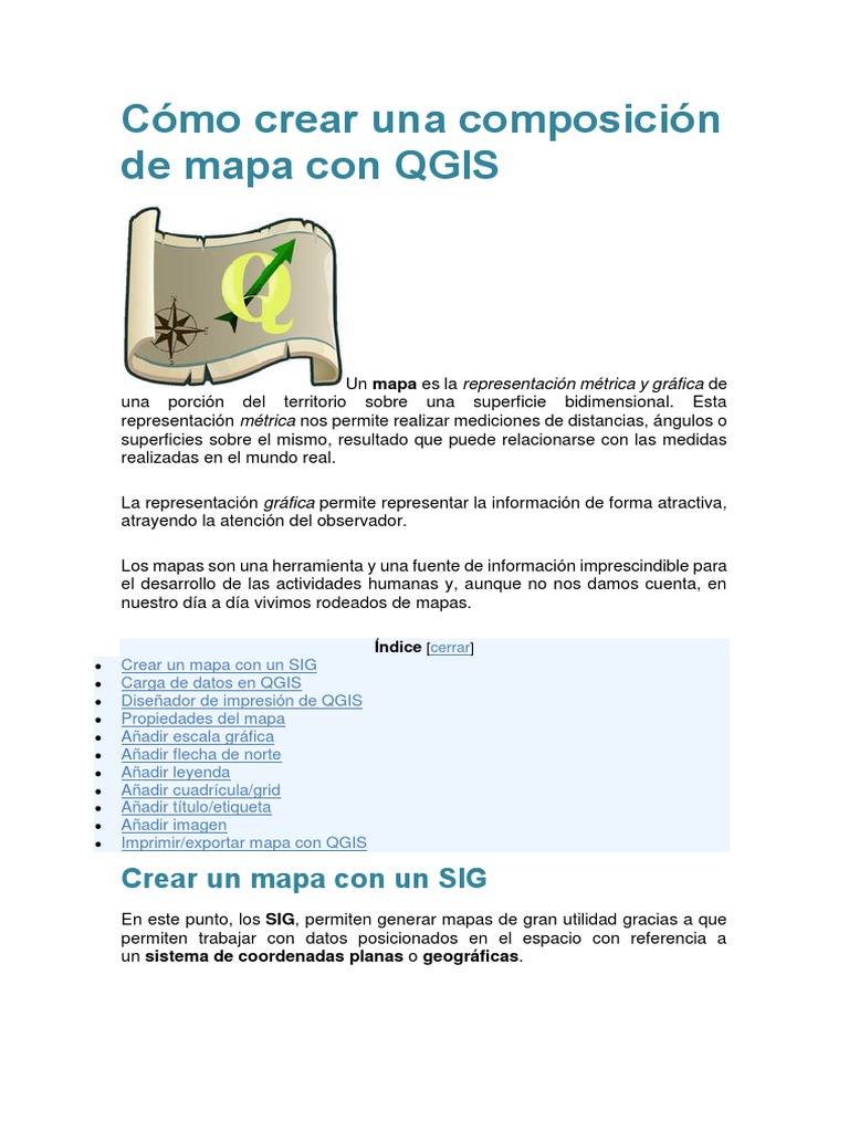 Cómo Crear Una Composición de Mapa Con QGIS | PDF | Sistema de ...