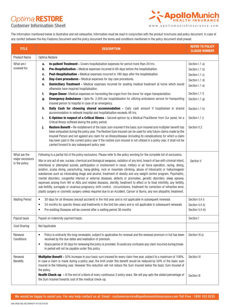 Axis Policy Wordings | PDF | Hospital | Patient