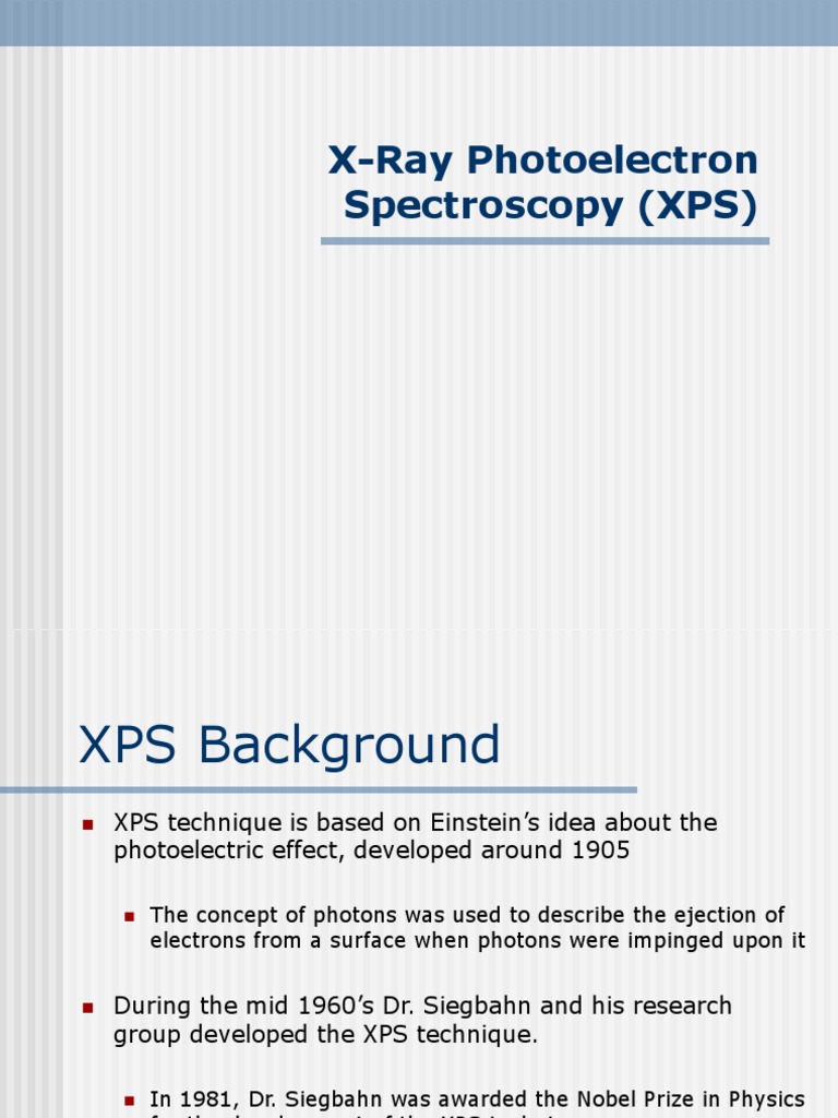 XPS | PDF | X Ray Photoelectron Spectroscopy | Atomic Physics