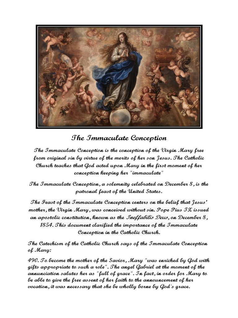 Immaculate Conception Explained | PDF | Mary, Mother Of Jesus ...