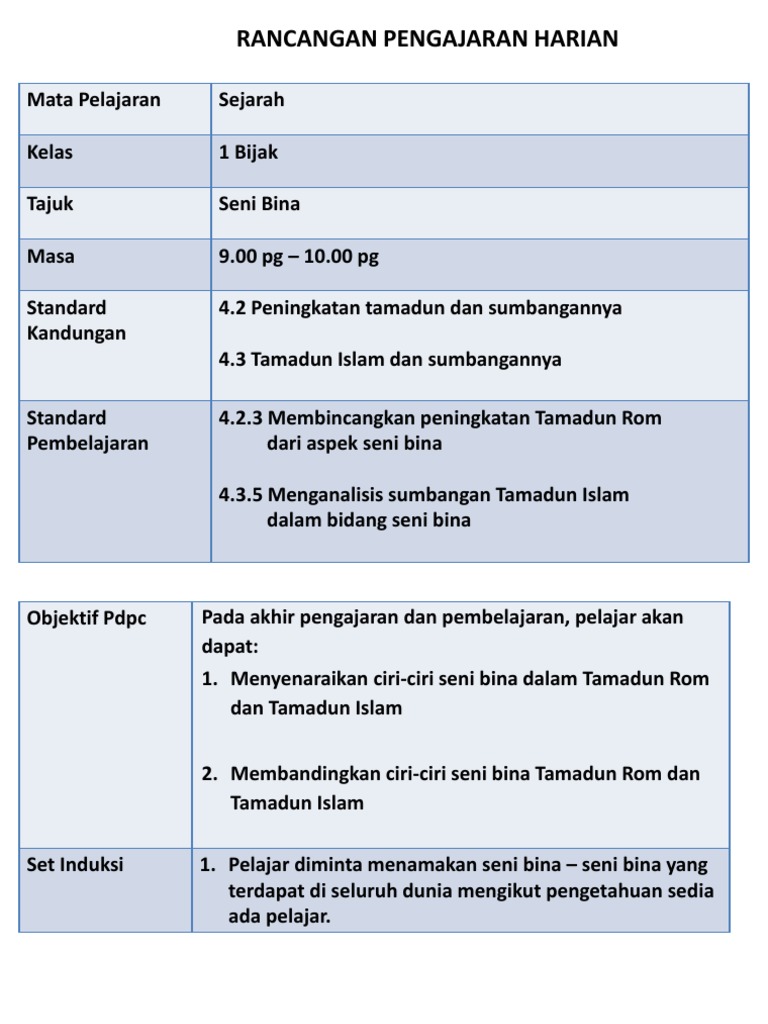 Contoh RPH PAK 21 | PDF