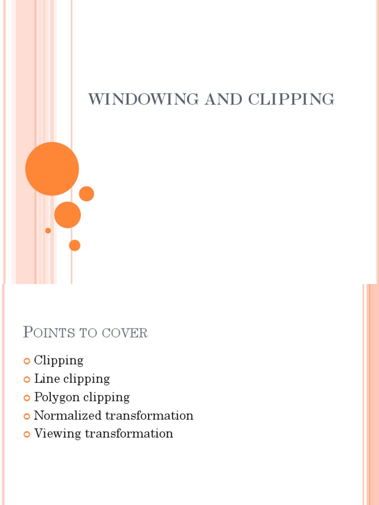 Unit3-Windowing and Clipping | PDF | Graphics | Geometry
