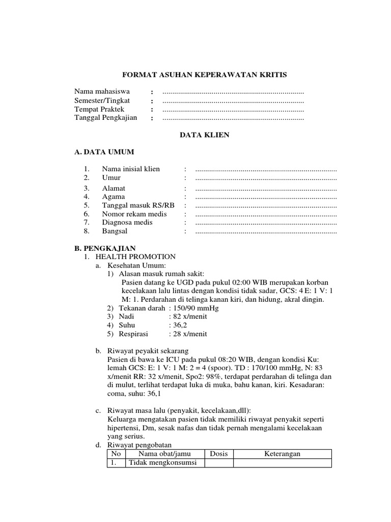 Askep Kritis SDH | PDF