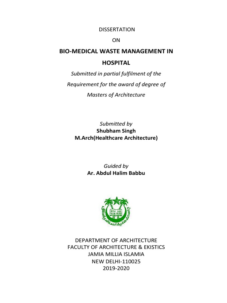 Bio-Medical Waste Management in Hospital | PDF | Incineration ...