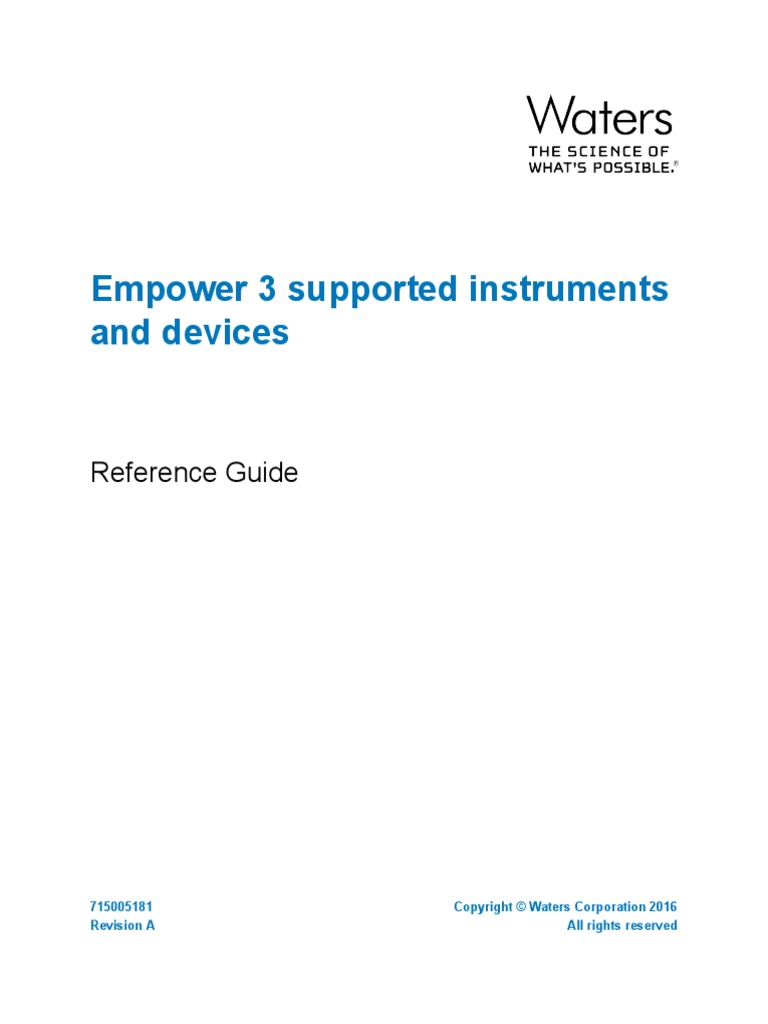 Empower 3 Supported Instruments PDF | PDF | Trademark | Ultraviolet ...
