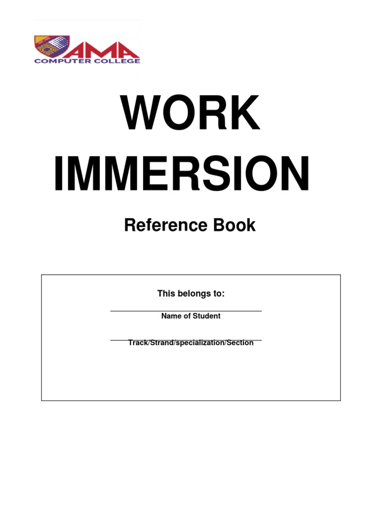 WORK IMMERSION Narrative Report Format | PDF