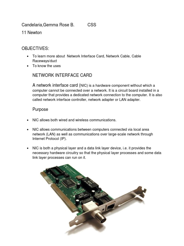 Network Intercables Raceway | PDF | Computer Network | Network Interface Controller