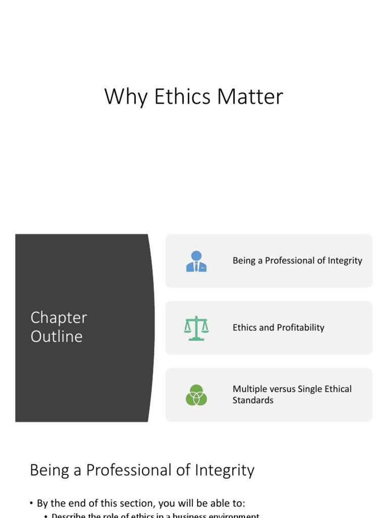 1 Why Ethics Matter | PDF | Business Ethics | Stakeholder (Corporate)
