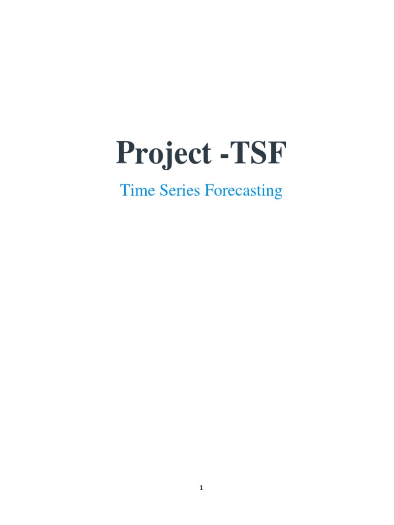 Project Time Series Analysis Pdf Autoregressive Integrated Moving