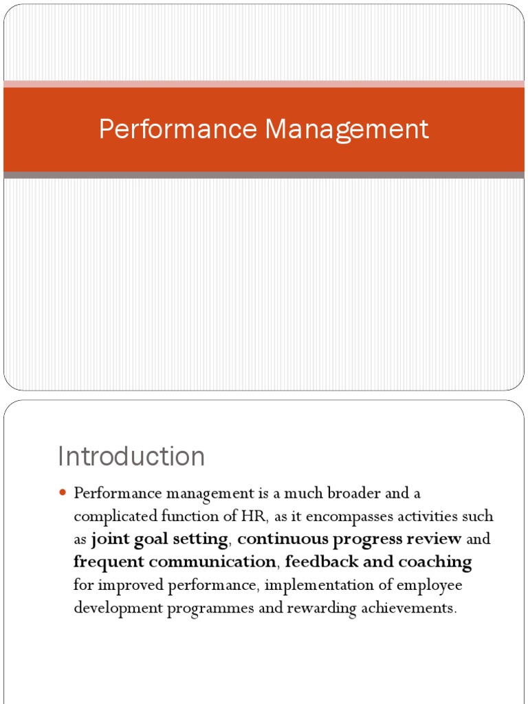 Comprehensive Guide to Performance Management | PDF | Performance ...
