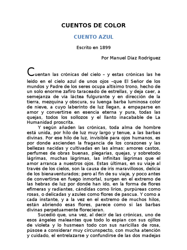 Cuento Azul | PDF | Perfume | Amor