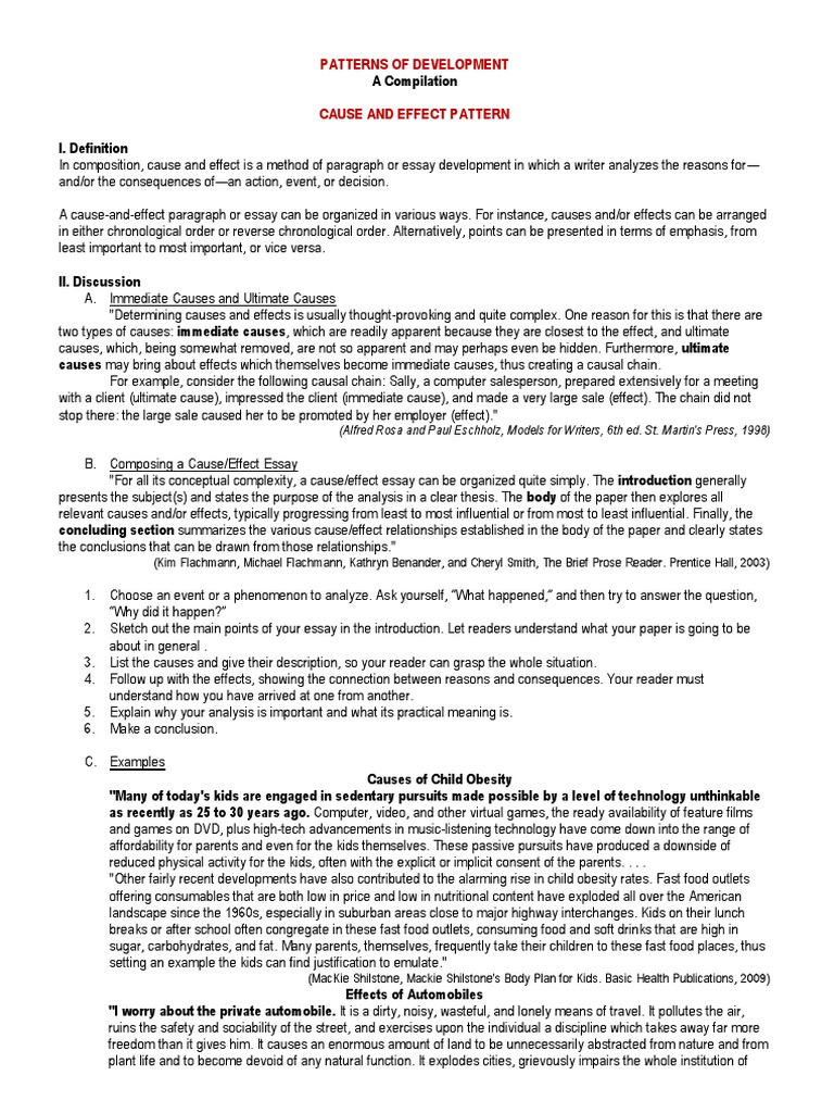 Patterns of Development Compilation | PDF | Essays | Causality