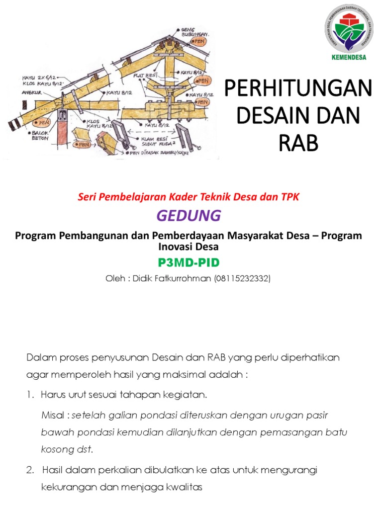 Materi Perhitungan Desain Dan Rab - Gedung