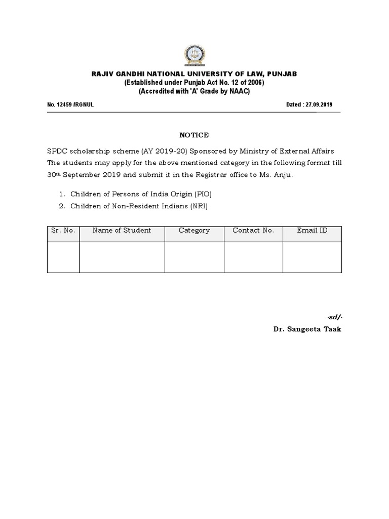 SPDC Scholarship | PDF