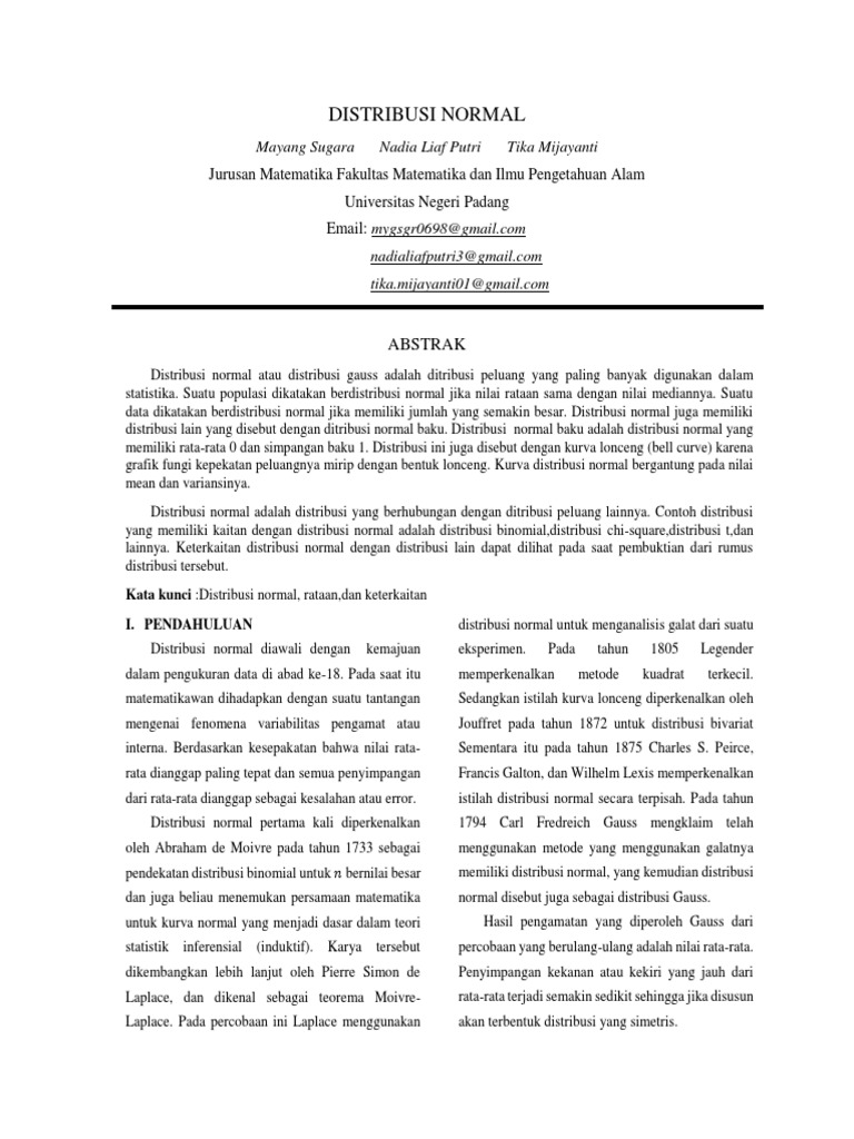 Distribusi Normal | PDF