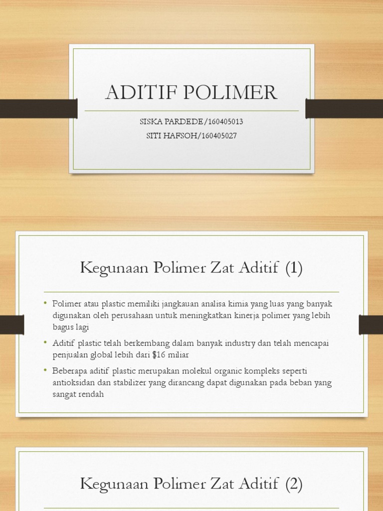 Aditif Polimer | PDF