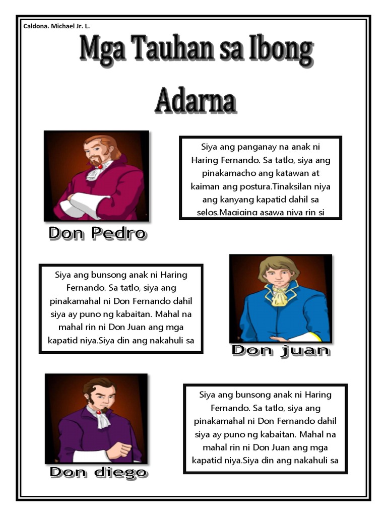 Mga Tauhan Sa Ibong Adarna | PDF