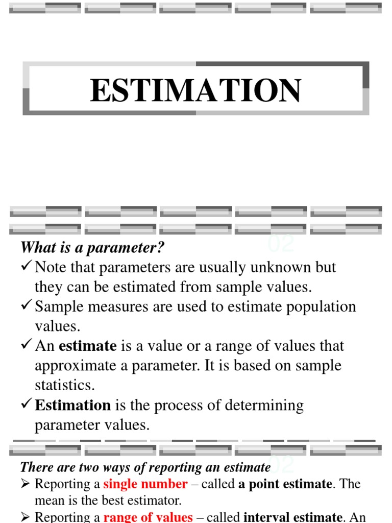 Estimation 2 | PDF | Confidence Interval | Standard Deviation