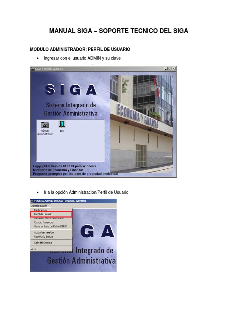 Manual Siga Soporte PDF | PDF | Usuario (informática) | Archivo de computadora