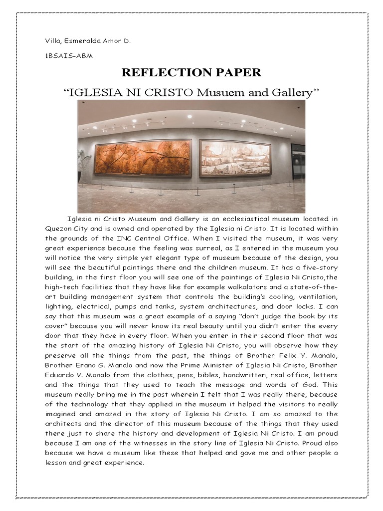 Reflection in Museum | PDF | Social Science