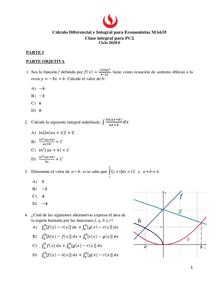 Clase Integral PC2 - Calculo - UPC | PDF | Oferta y demanda | Excedente ...