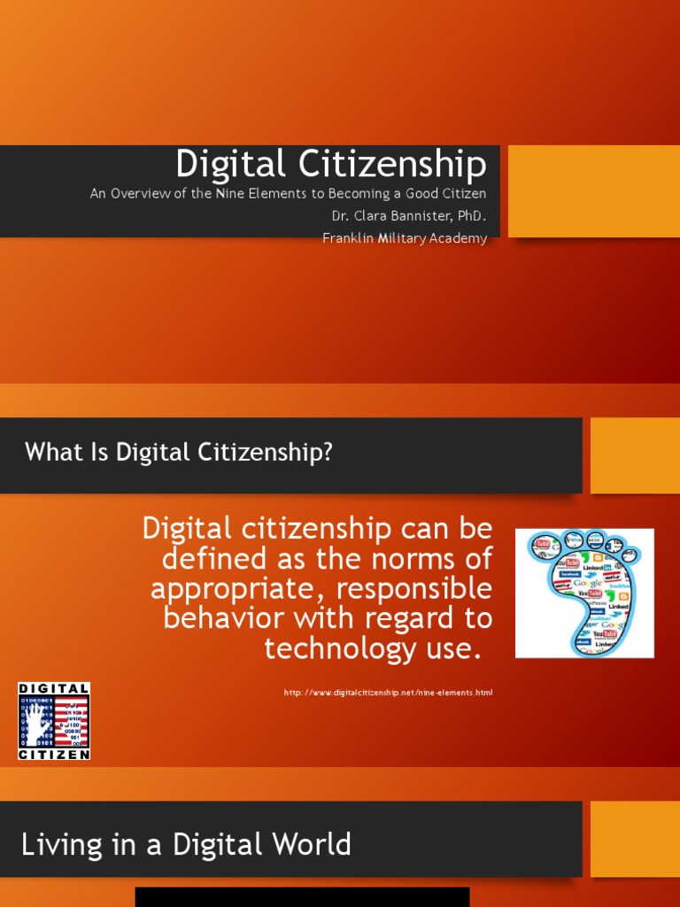 Digital Citizenship Powerpoint | PDF | Citizenship | Digital Rights