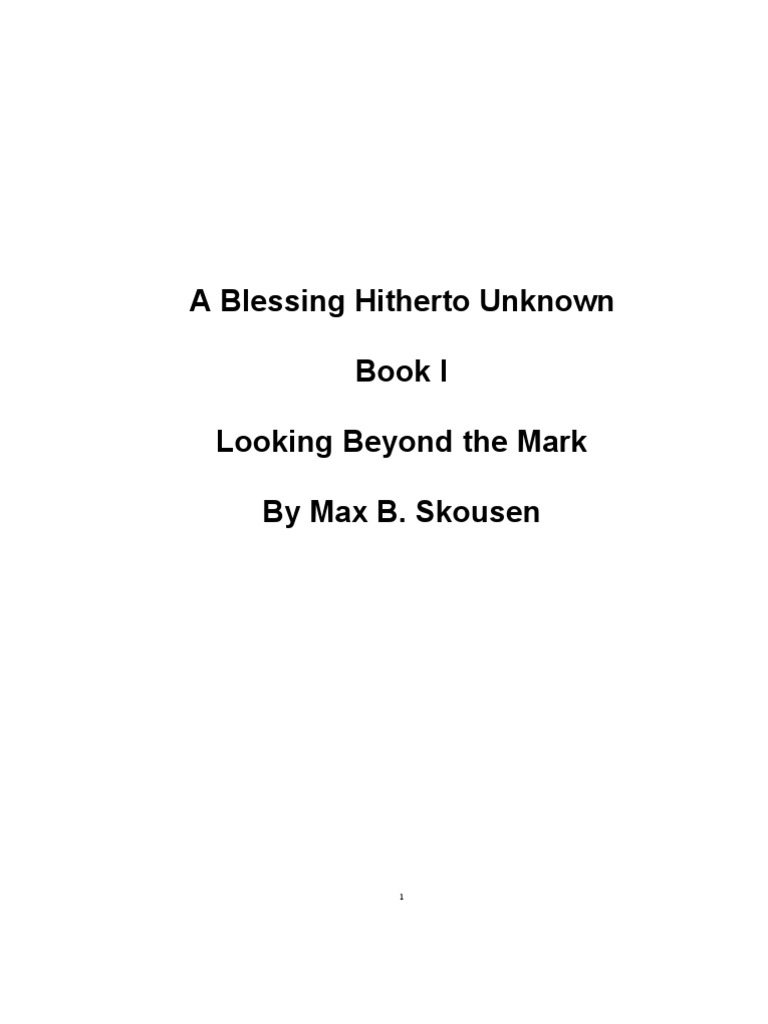 Max Skousen-Looking Beyond The Mark | PDF | Book Of Mormon | Jacob