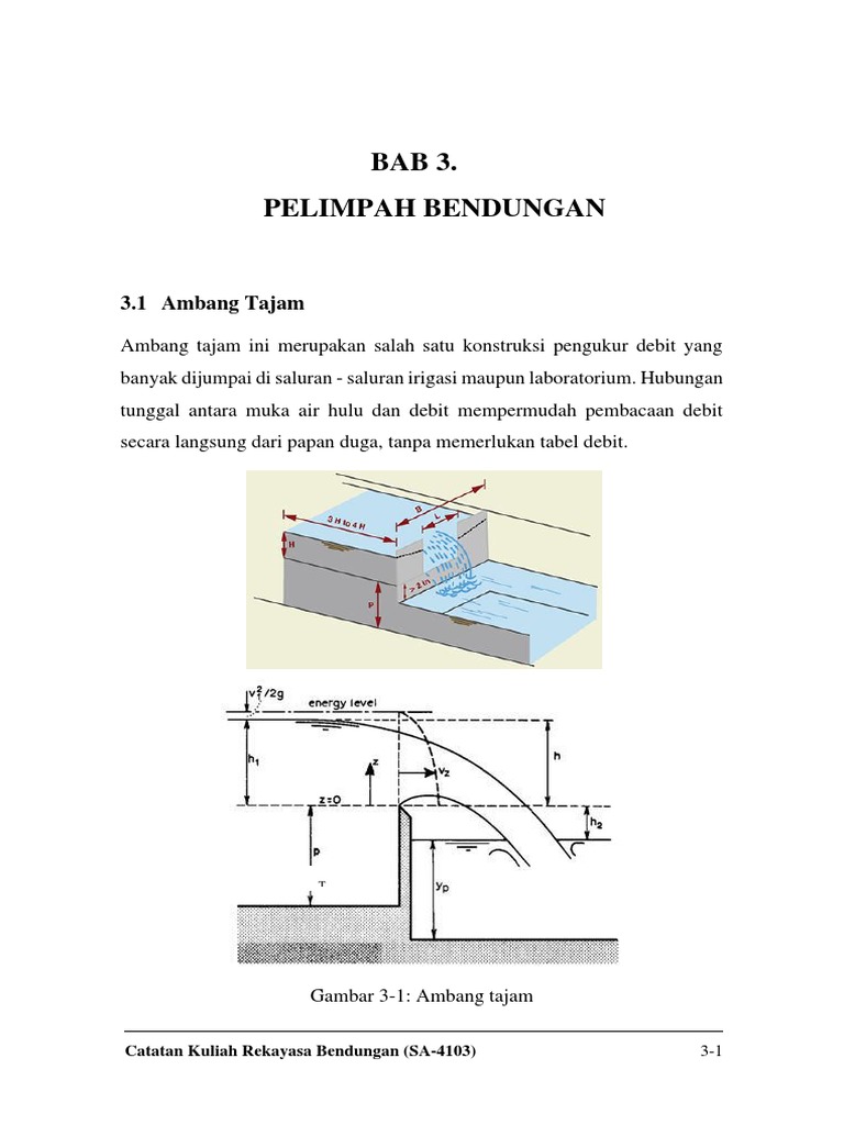 Bab-03 Pelimpah Bendungan | PDF