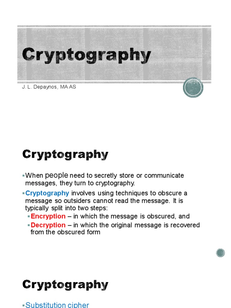 7 - Cryptography | PDF | Cipher | Cryptography