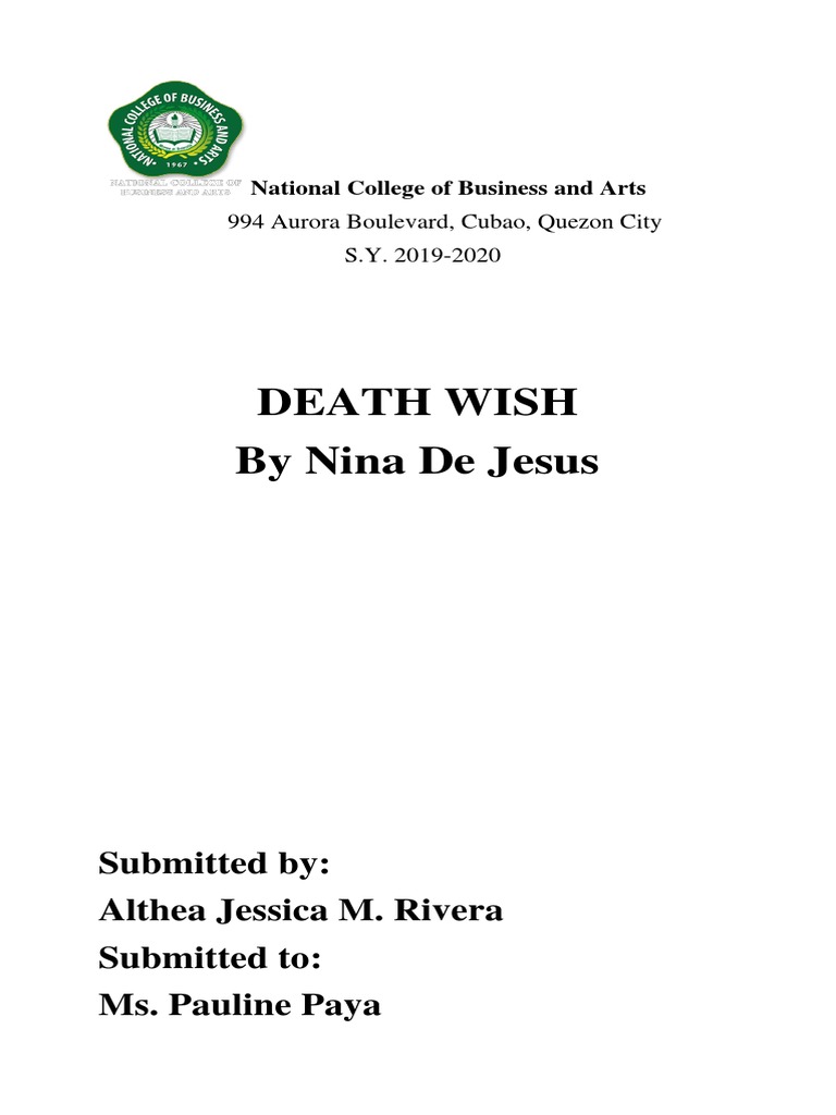 Death Wish | PDF | Jesus