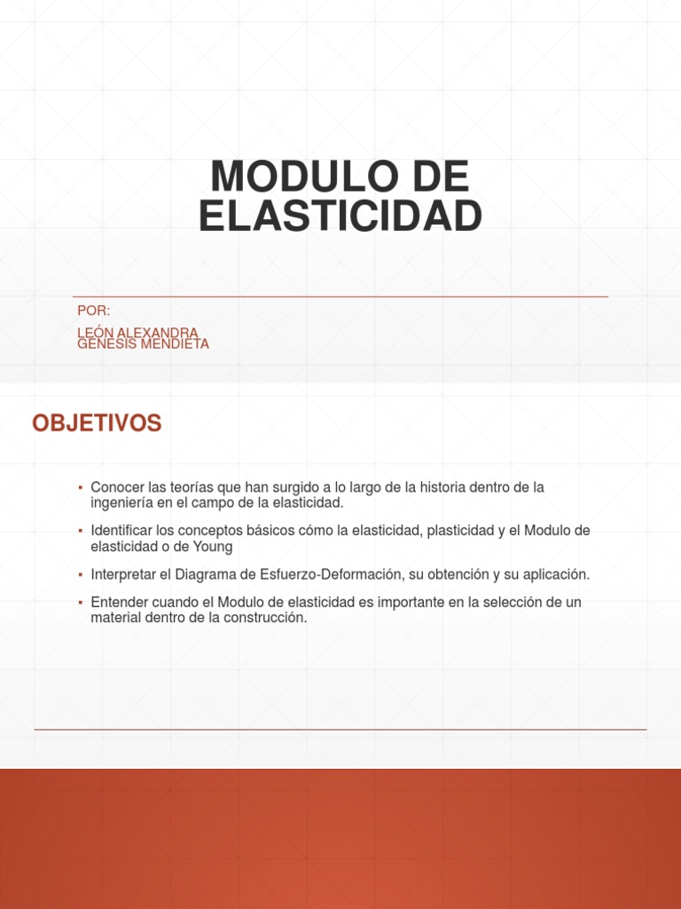 MODULO DE ELASTICIDAD | El módulo de Young | Elasticidad (Física)
