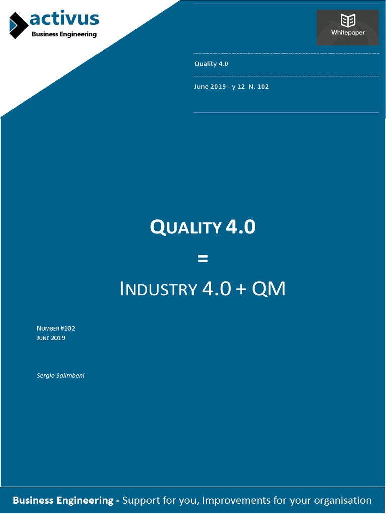 Quality 4.0 | PDF | Quality Assurance | Automation