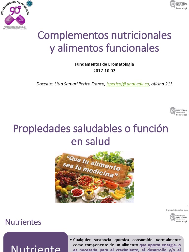 Clase Complementos Nutricionales y Alimentos Funcionales | PDF | Lipoproteína | Colesterol