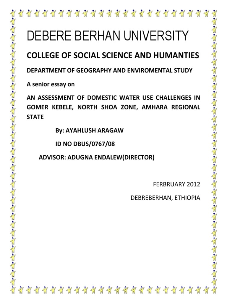 Ayahlush Argaw Researh PDF | PDF | Drinking Water | Qualitative Research
