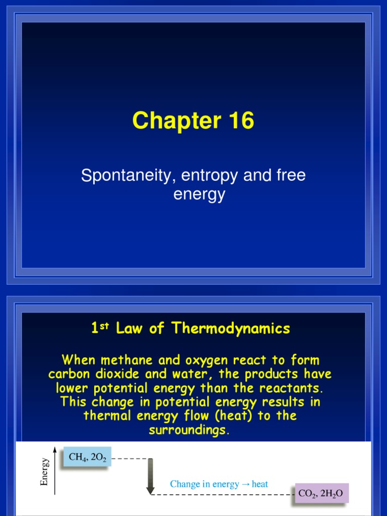 CH 16 Notes | PDF | Entropy | Chemical Kinetics