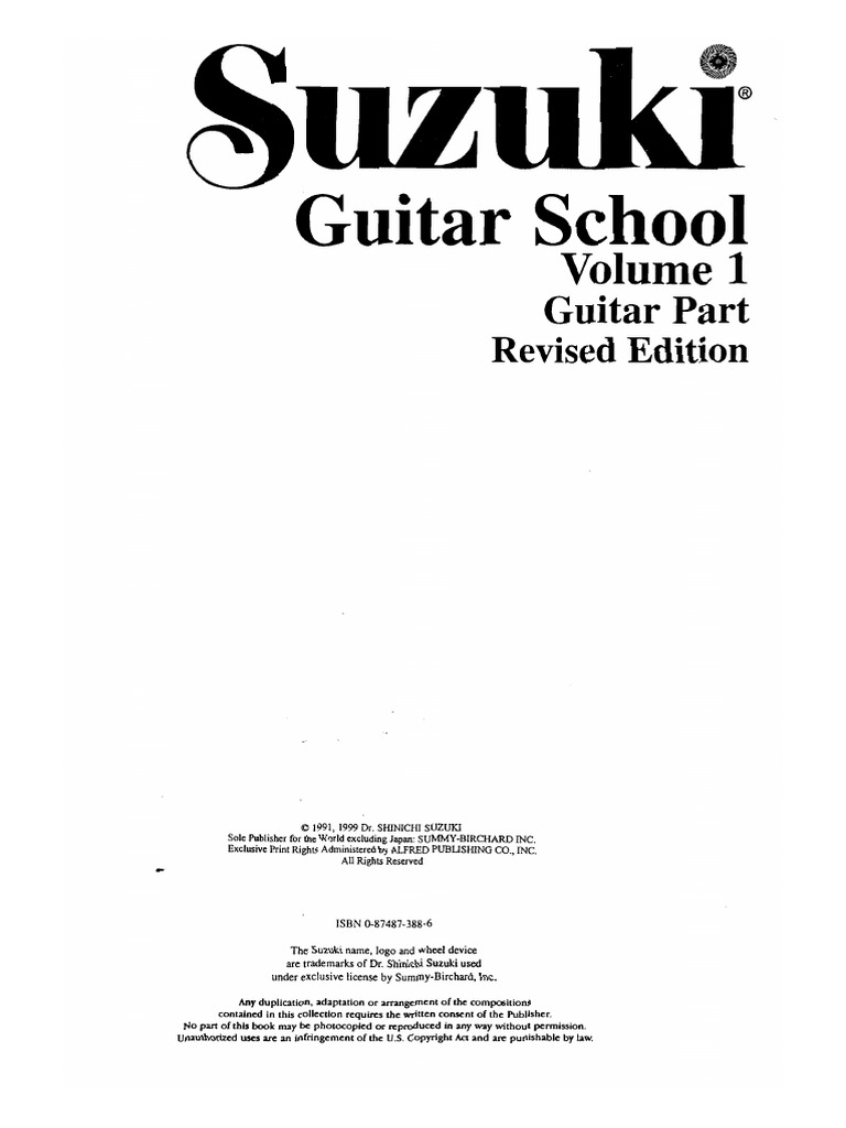 SUZUKI GUITAR Vol 1 | PDF