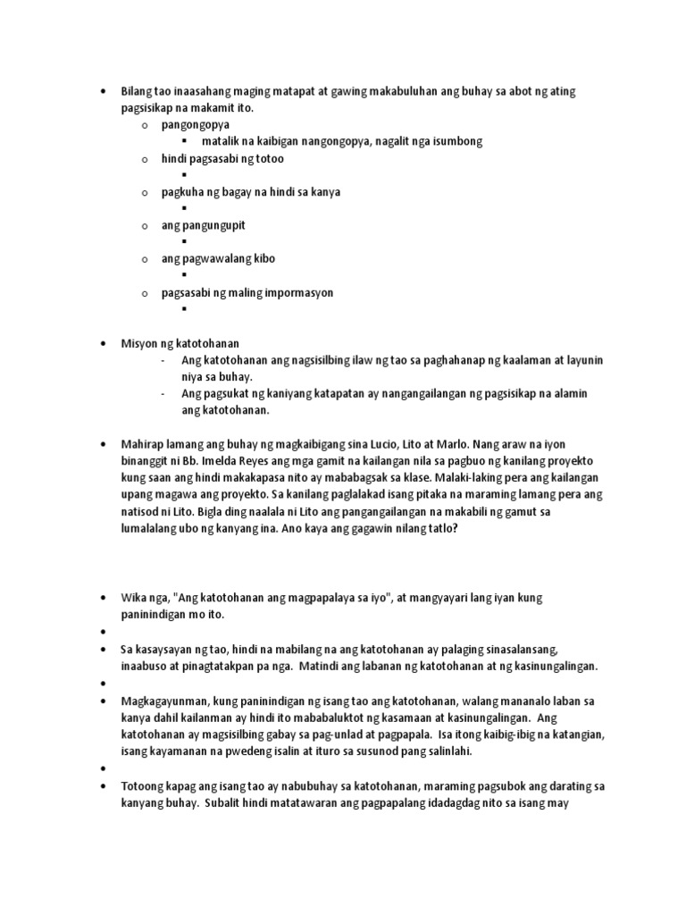 Paninindigan Sa Katotohanan | PDF