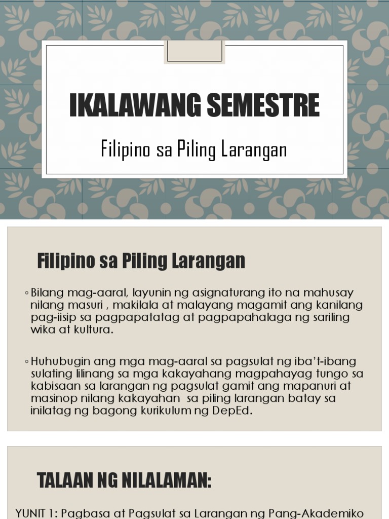 Aralin 1 Pagbasa at Pagsulat Bilang Gamit Sa Akademya - 2 | PDF