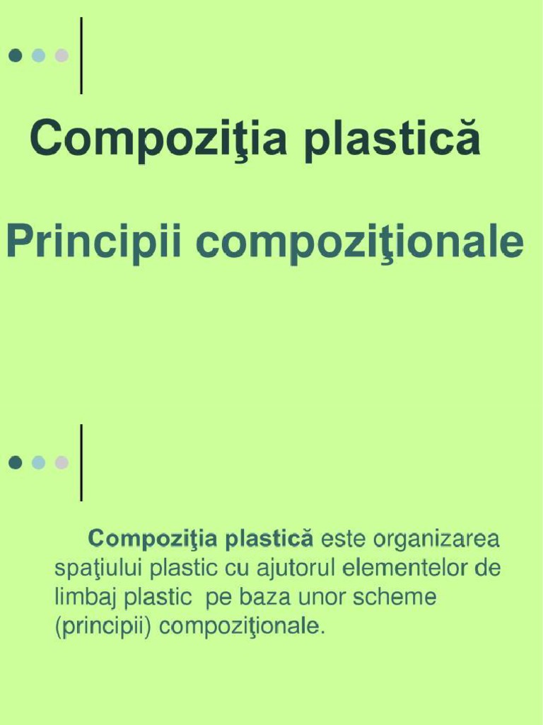 Compozitia Plastica-Principii Compozitionale | PDF