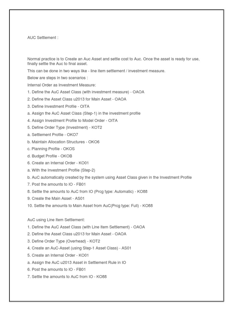 AUC Settlement With IM | PDF
