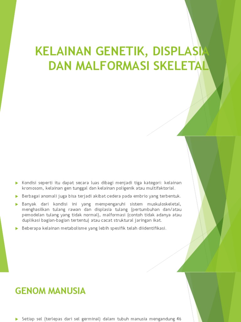 Kelainan Genetik, Displasia Dan Malformasi Skeletal | PDF