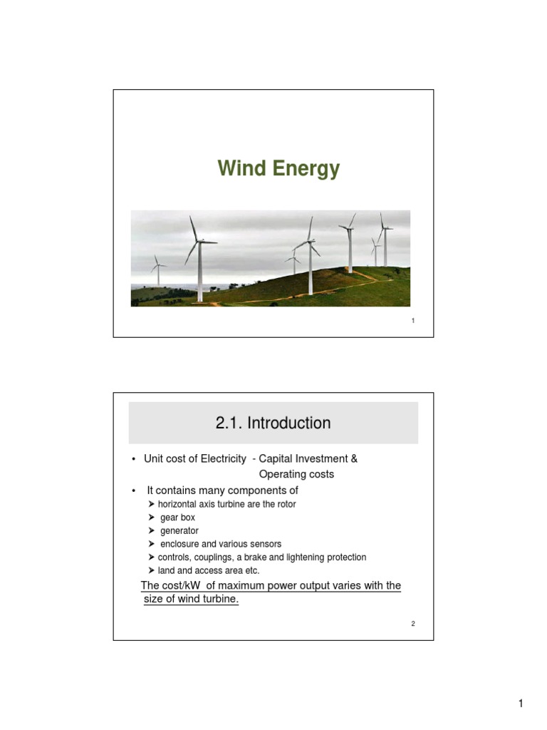 Wind Energy PDF | PDF | Electricity | Physics