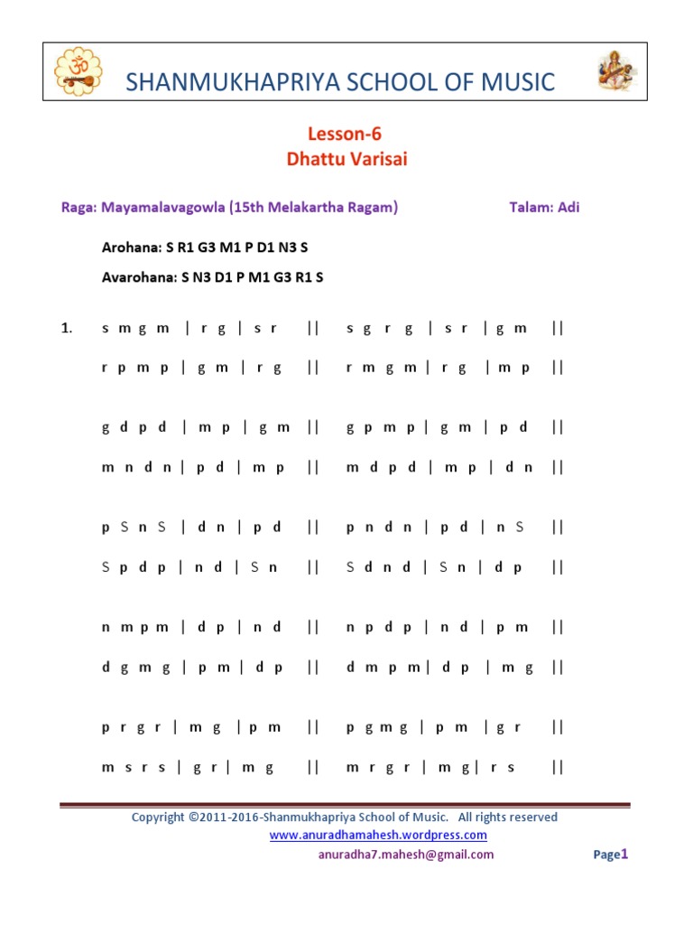 06-Dhattu Varisai | PDF | Classical And Art Music Traditions ...