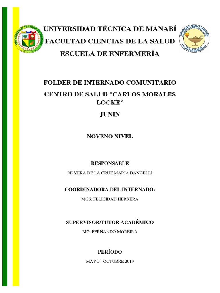 Caratula Folder | PDF | Enfermería | Aprendizaje