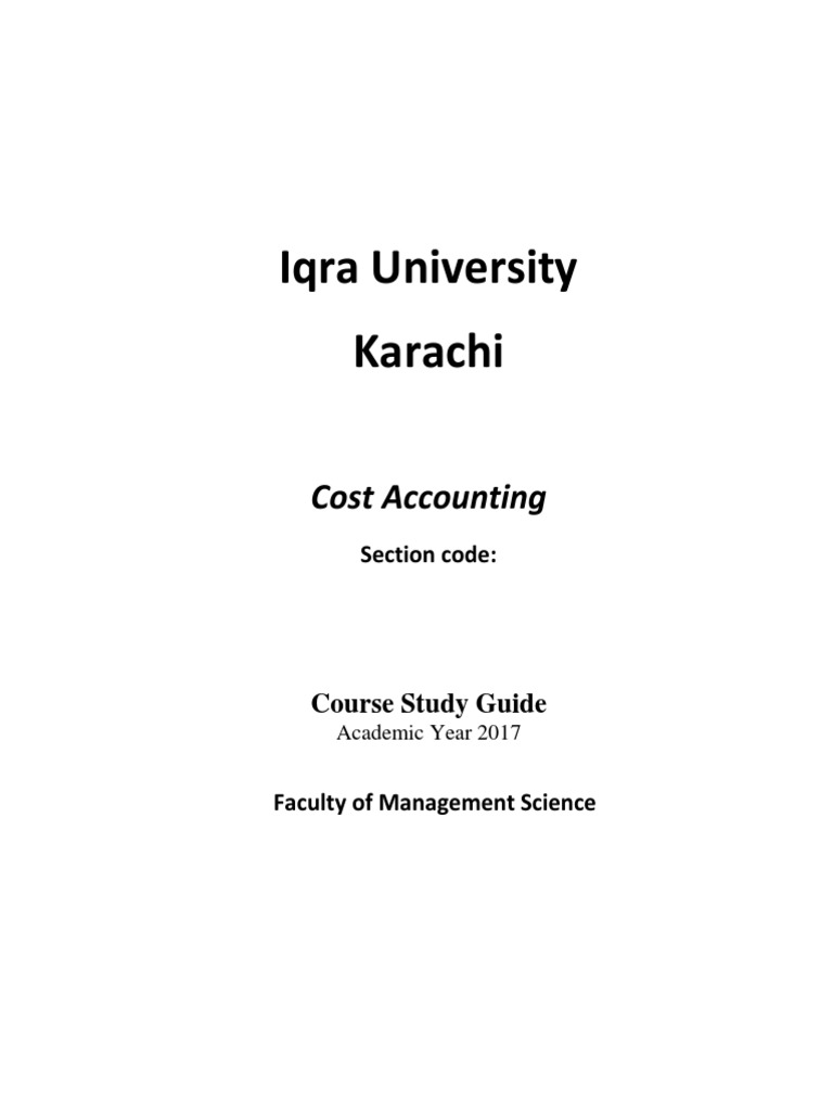CA Cost Accounting Study Guide | PDF | Lecture | Test (Assessment)