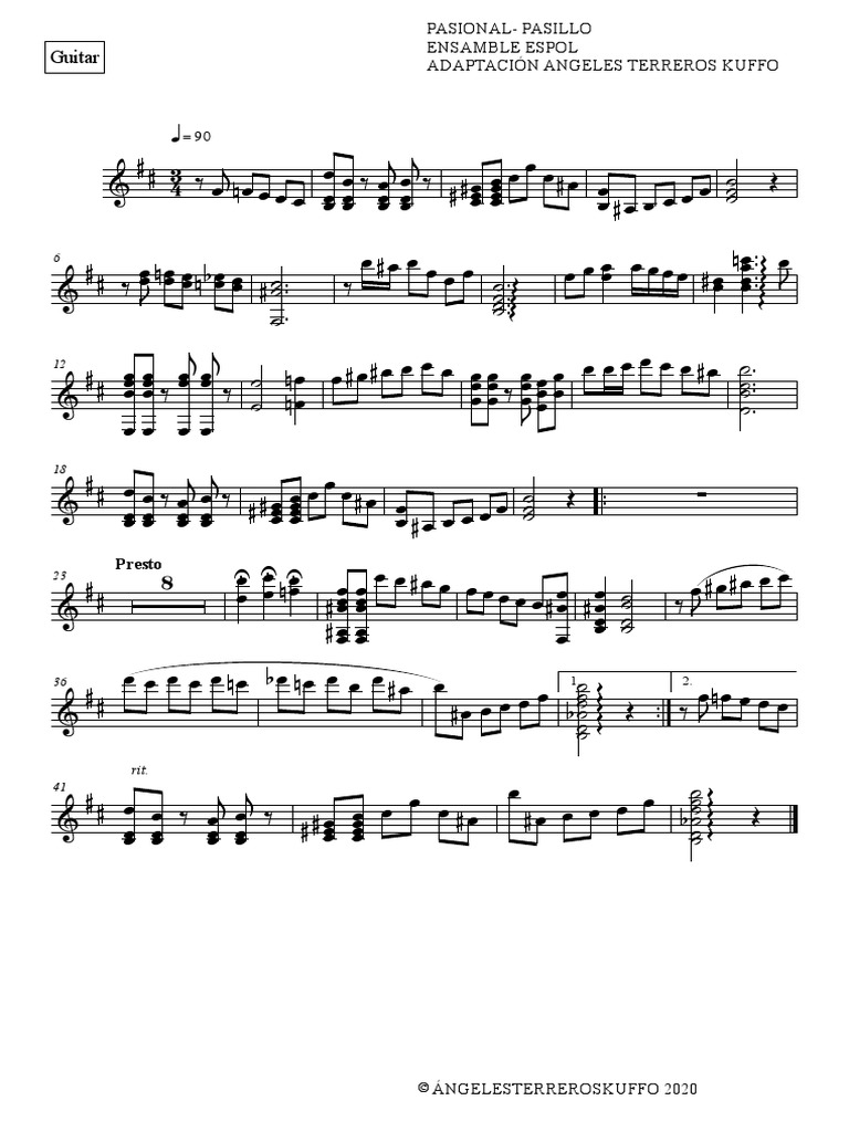 Pasional Pasillo Ecuatoriano | PDF