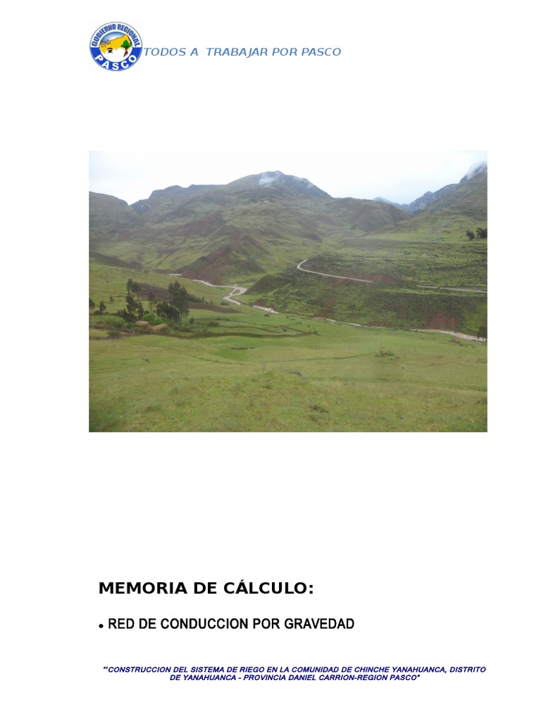 Memoria de Calculo Linea de Conduccion | PDF | Líquidos | Ingeniería ... Memoria de Calculo Linea de Conduccion | PDF | Líquidos | Ingeniería ...
