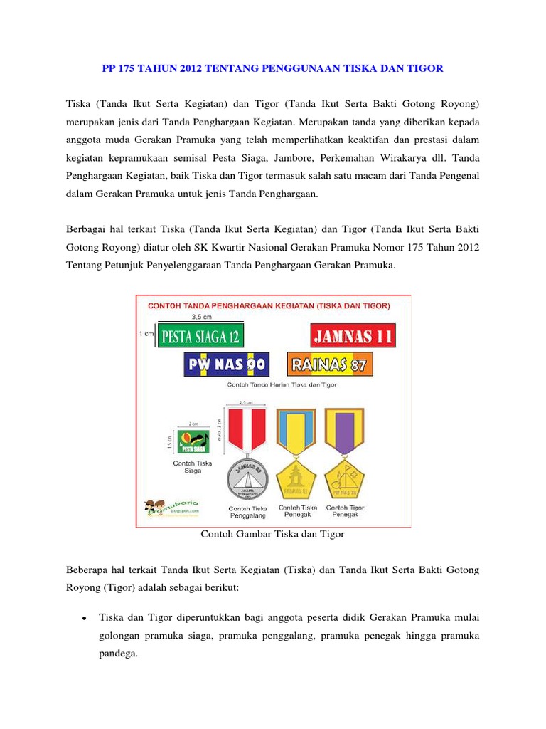 Tiska dan Tigor dalam Pramuka 2012 | PDF | Pengelolaan Keuangan & Uang
